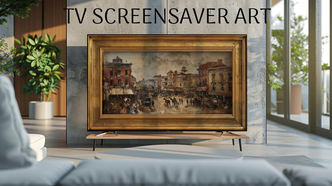 Vintage 1900s City Painting | Frame TV Art | TV wallpaper Art | TV ...