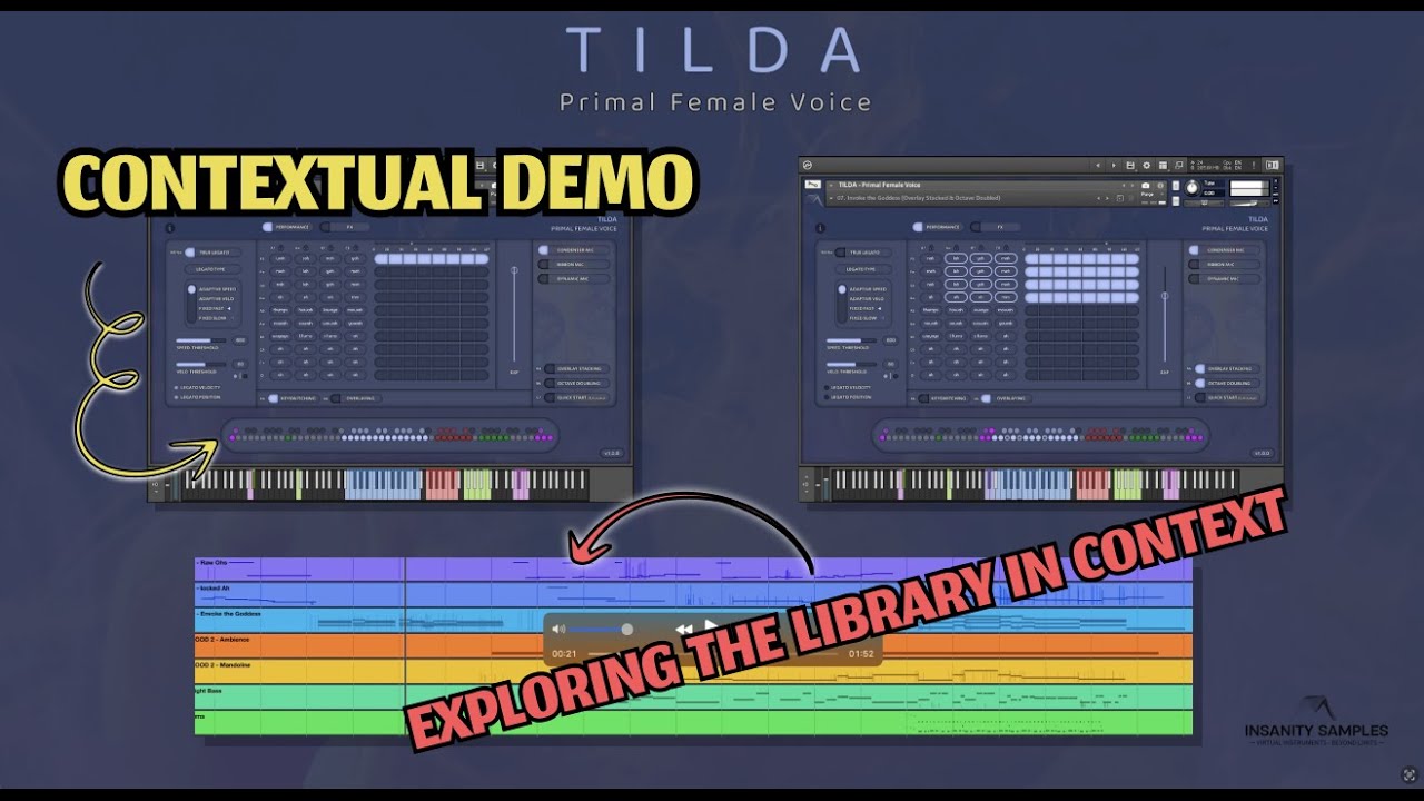 TILDA - Contextual Demo 2 - Primal Female Voice for Kontakt - YouTube