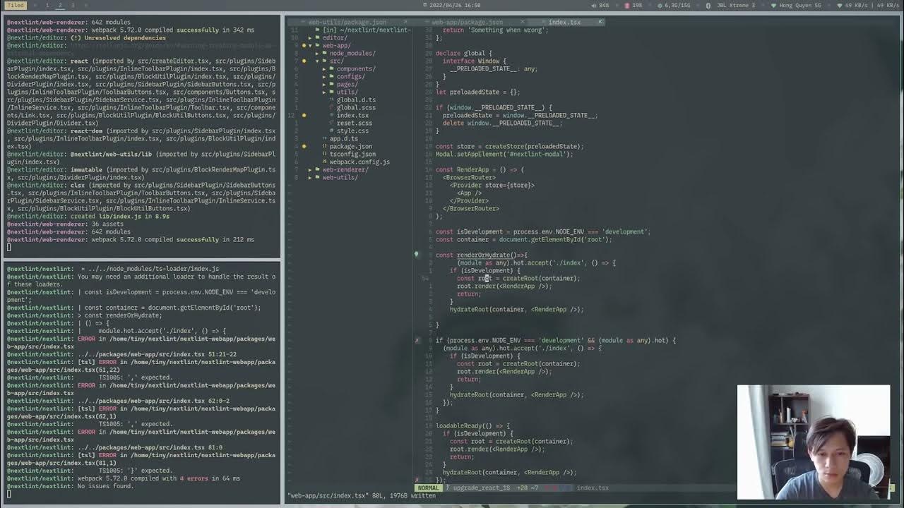 [Phần 1] Upgrade to React 18 (createRoot, hydrateRoot, renderToPipeableStream) - YouTube