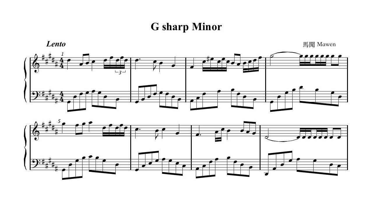G sharp Minor 升G小調 - YouTube