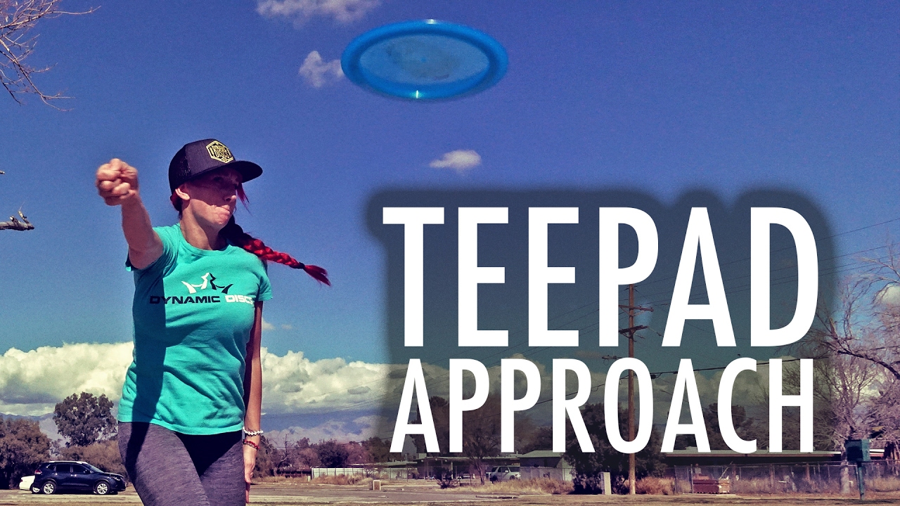 Tina Stanaitis Disc Golf Approaching the Teepad - YouTube
