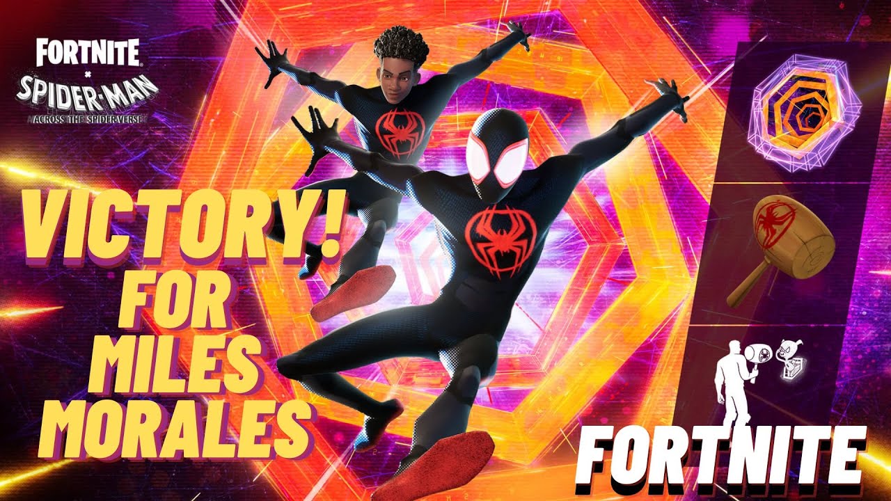 Victory! for MILES MORALES in a FORTNITE Solo Match. - YouTube