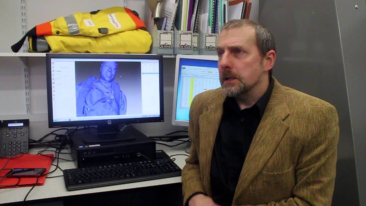 North Sea offshore workers 3D body scanning research project - YouTube