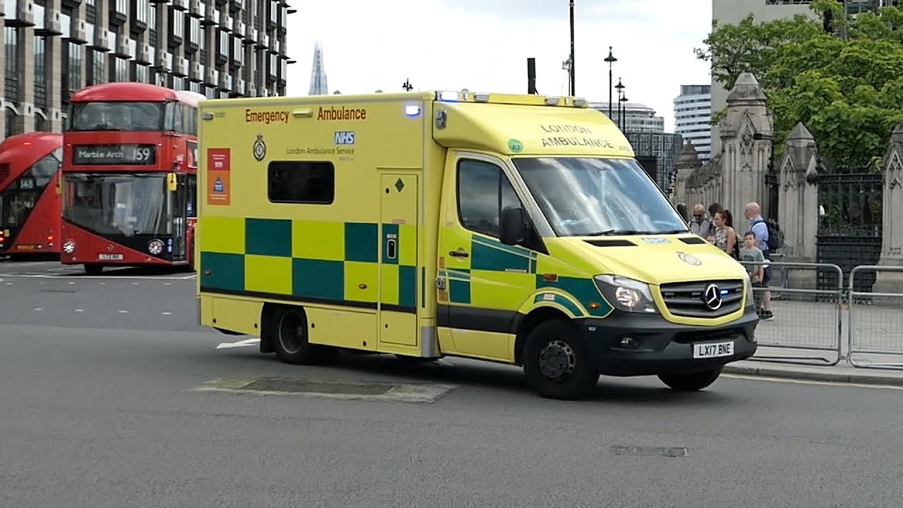 London Ambulance Service Ambulances and HART unit Responding in London ...