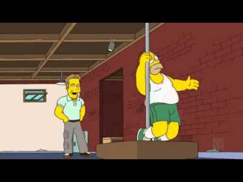 Homer Simpson no Pole Dance - YouTube