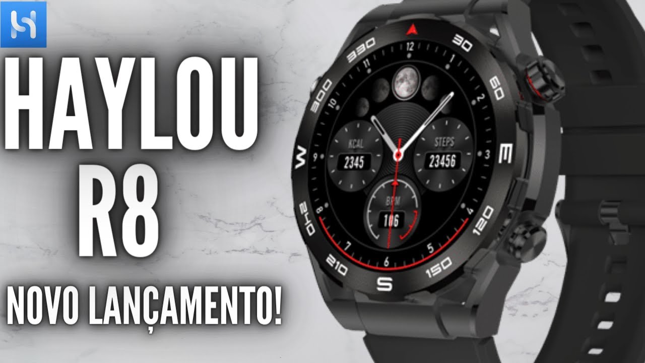 SMARTWATCH HAYLOU R8 LANÇAMENTO! ESTILO MILITAR A PROVA D'AGUA E COM ...