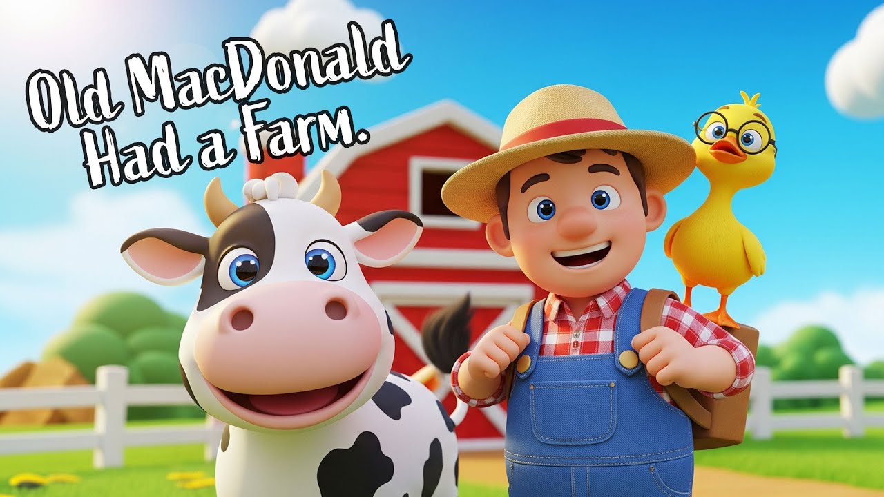 Old MacDonald Had a Farm | Learn Animals & Sounds for Kids - YouTube