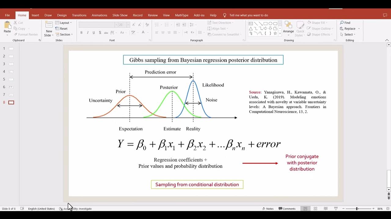 Gibbs sampling from Bayesian regression posterior distribution - YouTube