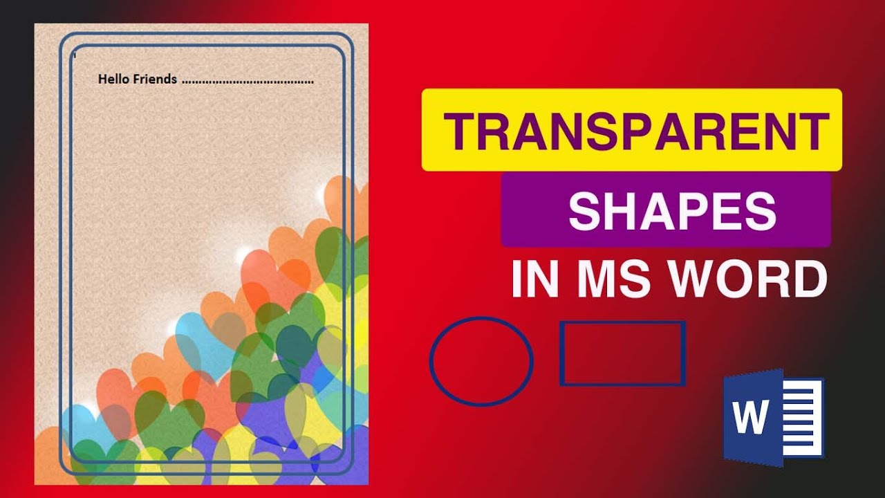 How to create Transparent Shape in MS Word | page design | - YouTube