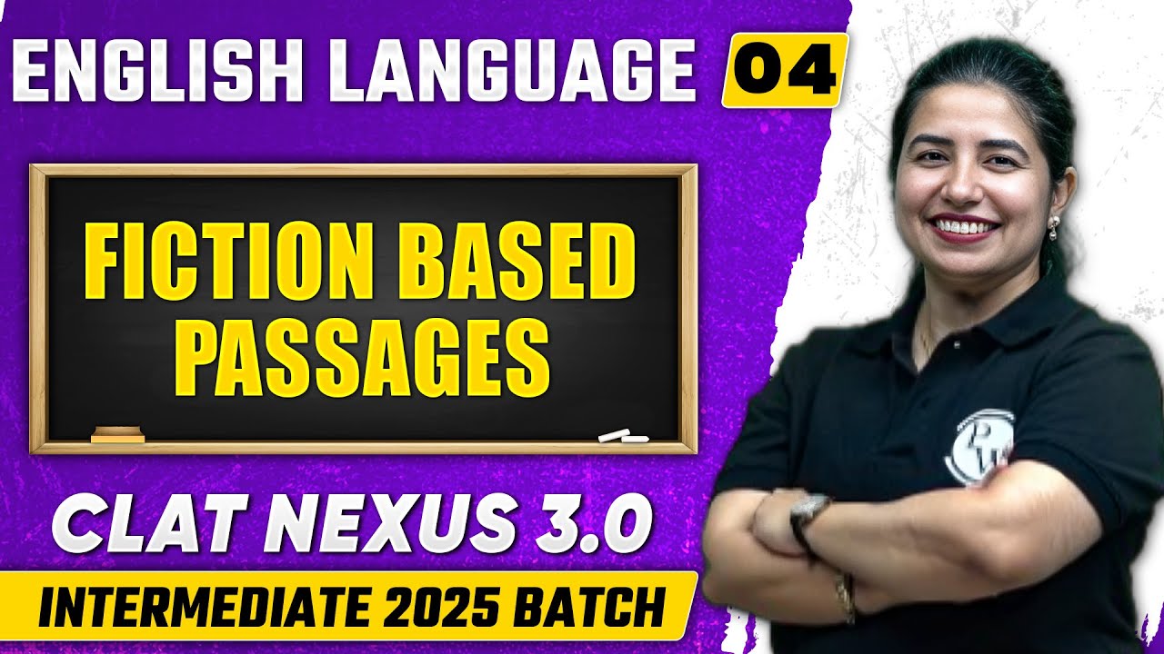 English Language 04 | Fiction Based Passages | CLAT - YouTube