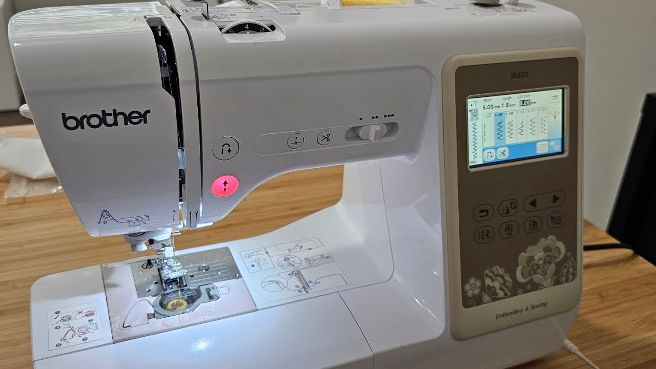 Part 1 - BROTHER SE625 Sewing Machine Features with accessories ...