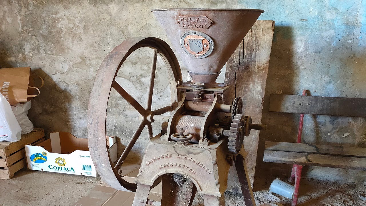 ANTIQUE GRAIN CRUSHER RESTORATION, RICHMOND AND CHANDLER, CIRCA 1900 ...