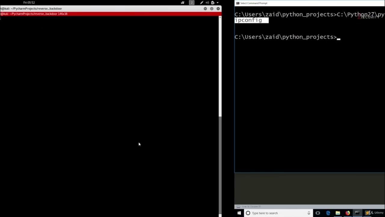 Writing Malware With Python Backdoor Executing System Commands Remotely Youtube