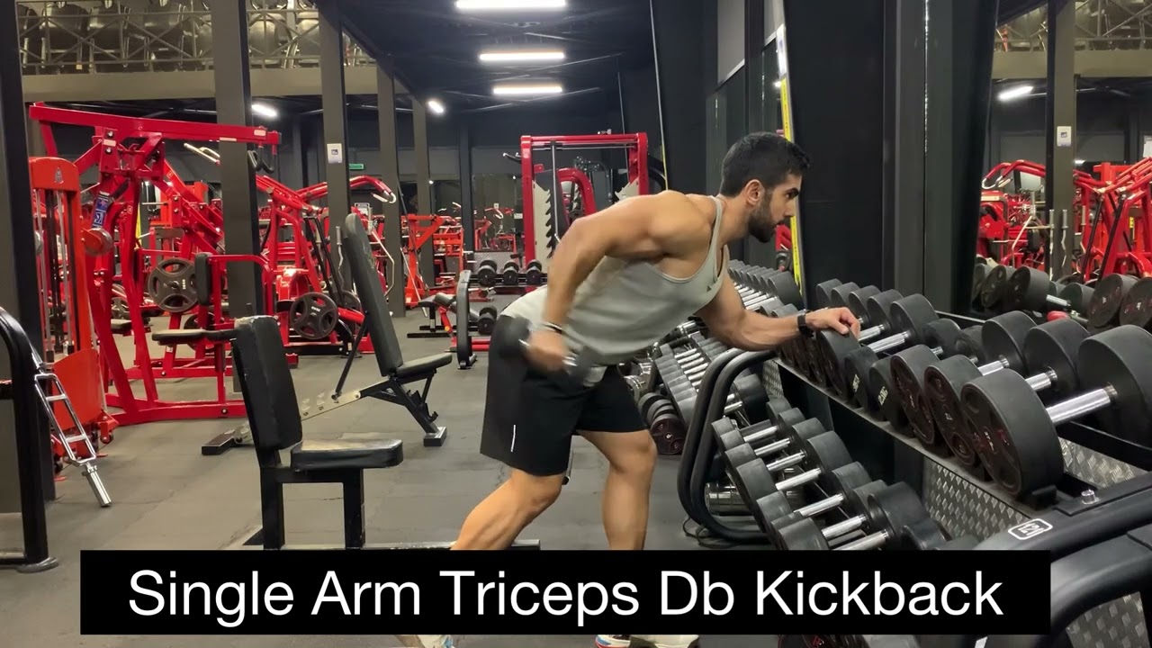 Single Arm Triceps Kick Back - YouTube