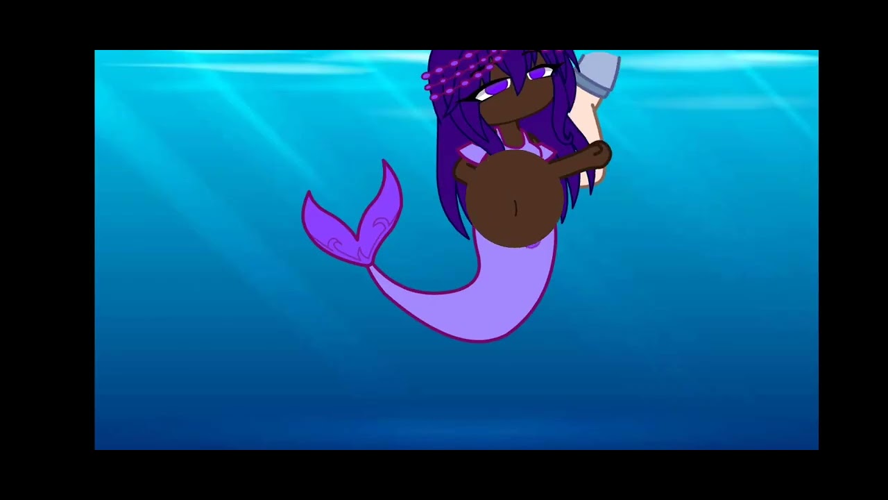 a beautiful mermaid ate her delicious dinner~ :) - YouTube