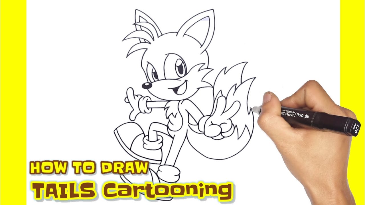How to draw TAILS Cartooning - YouTube