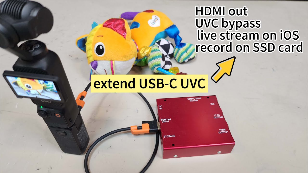將DJI Pocket 3的USB-C輸出變的更強悍! uvc轉hdmi ,uvc 輸出, 錄影和iOS直播 - YouTube