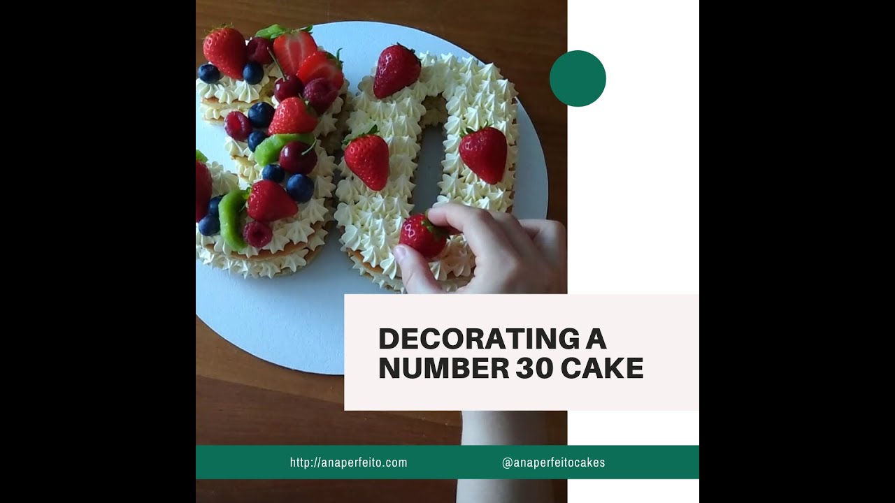 Number 30 cake video - YouTube