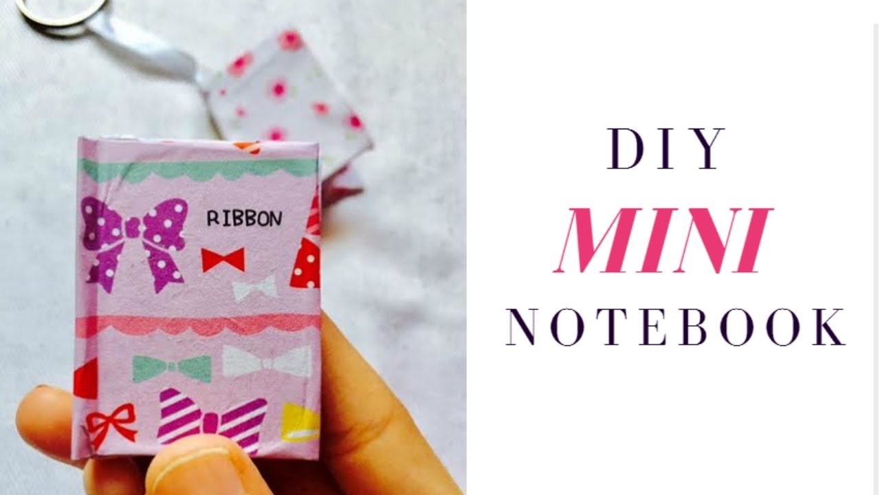 DIY I Mini Notebook with real pages - YouTube