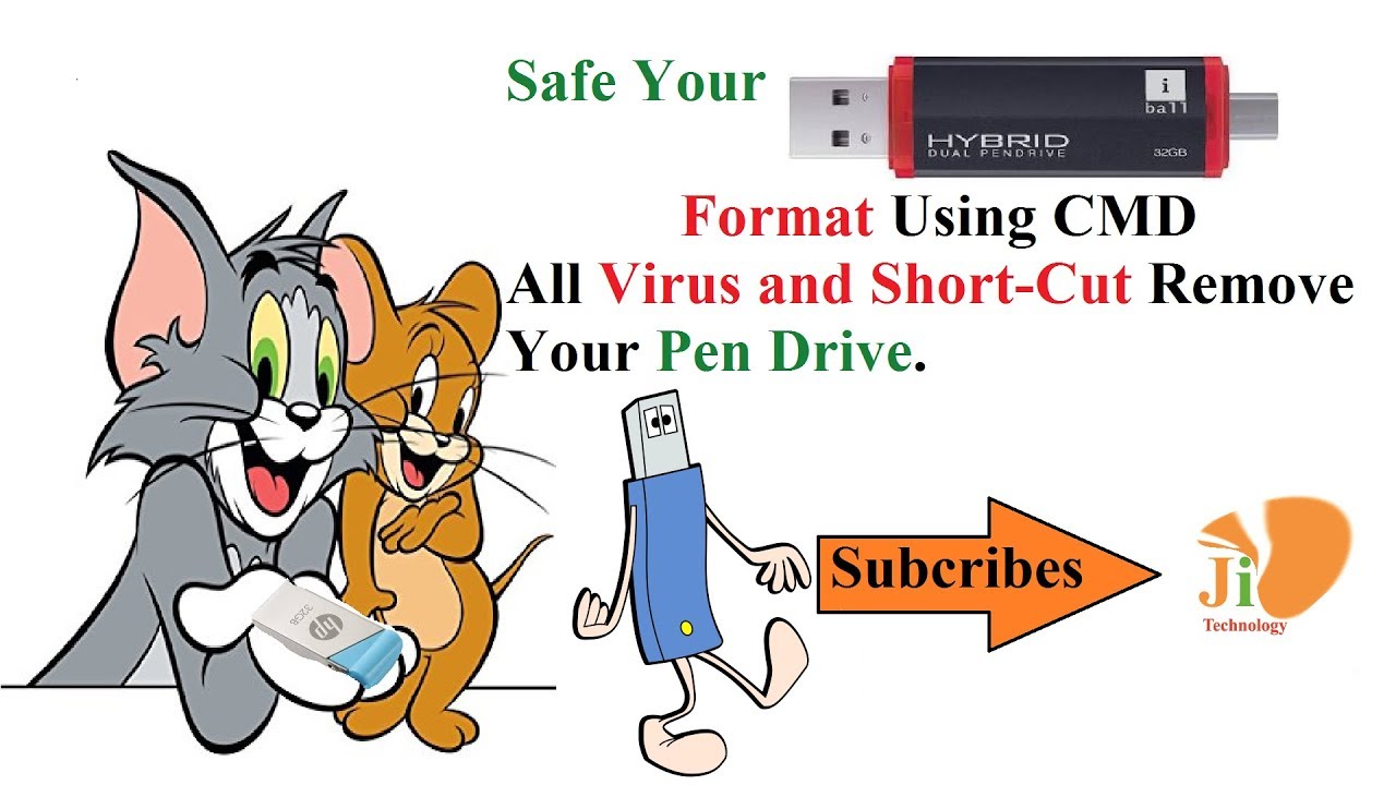 how to format pen drive using cmd command in windows 10 - YouTube