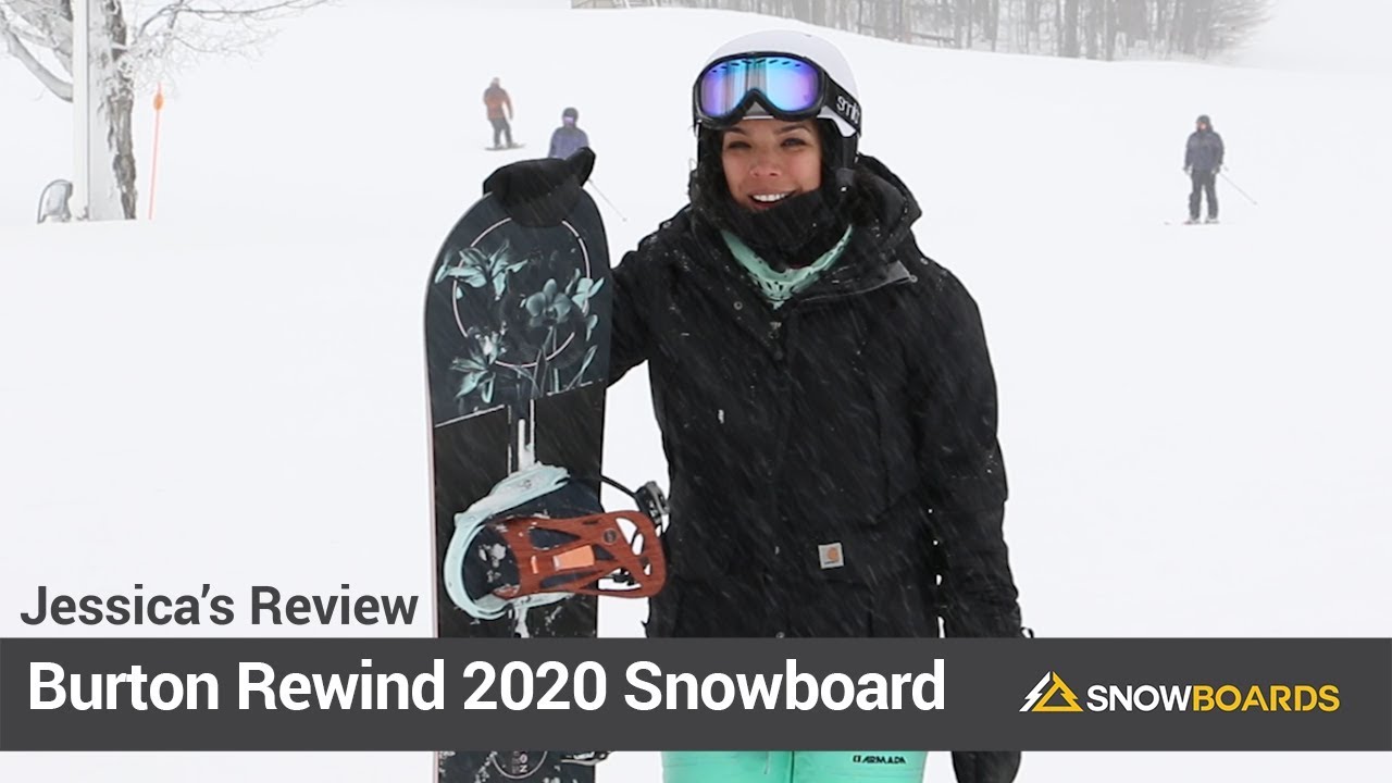 Jessica's Review-Burton Rewind Snowboard 2020-Snowboards.com - YouTube