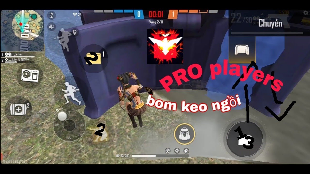 [players Highlight Free Fire] thao tác bom keo ngồi 3 ngón #G9TFF 🇻🇳🇻🇳 ...