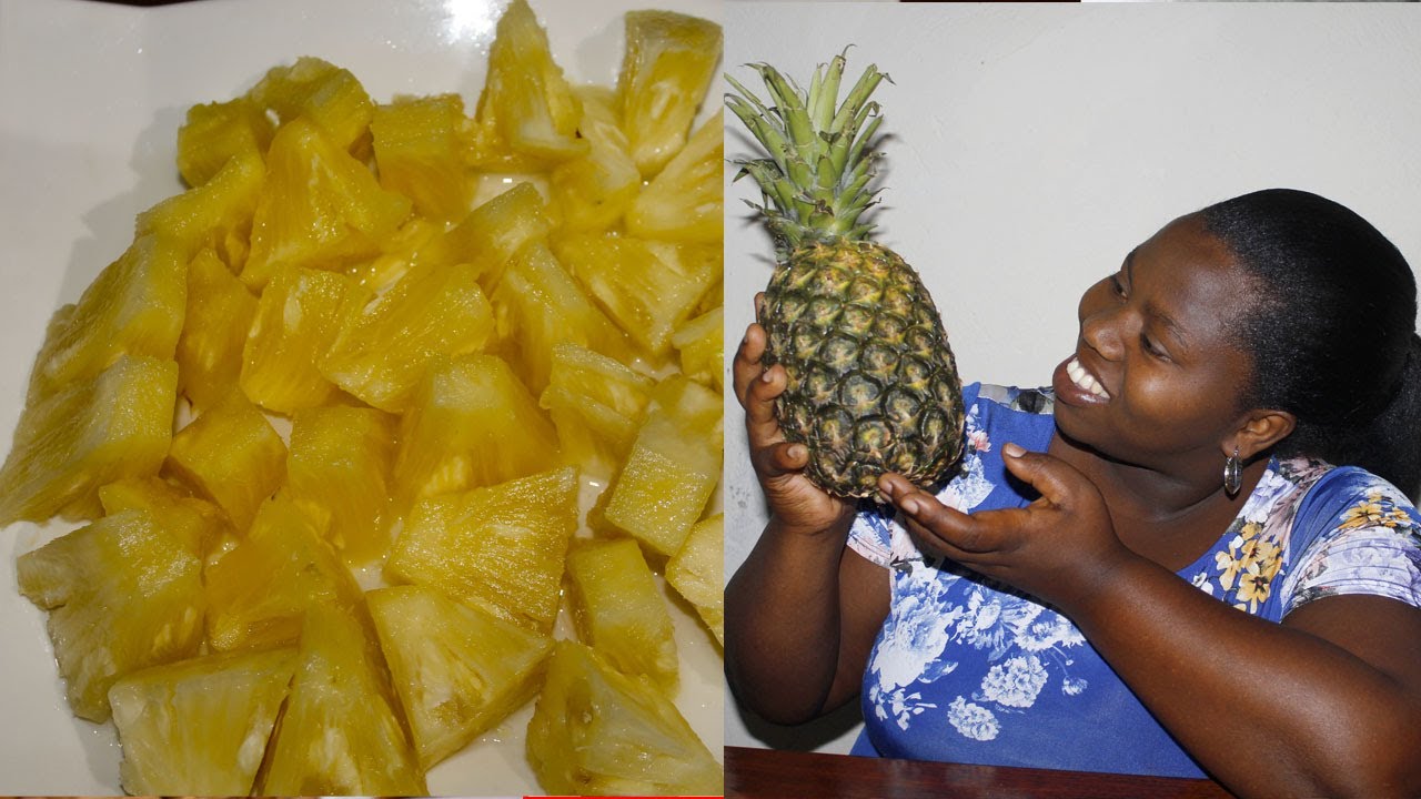 UTAYIKOZEHO,INANASI YIKATE GUTYA // HOW TO CUT A PINEAPPLE AT HOME ...
