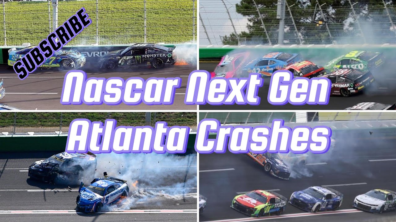 Nascar Next Gen Atlanta Crashes - YouTube
