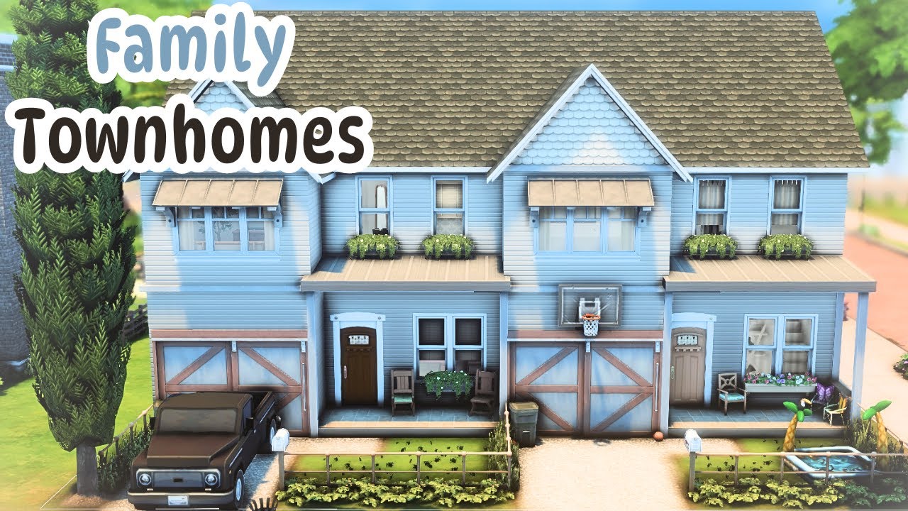 Family Townhouses | Sims 4 Speed Build - YouTube