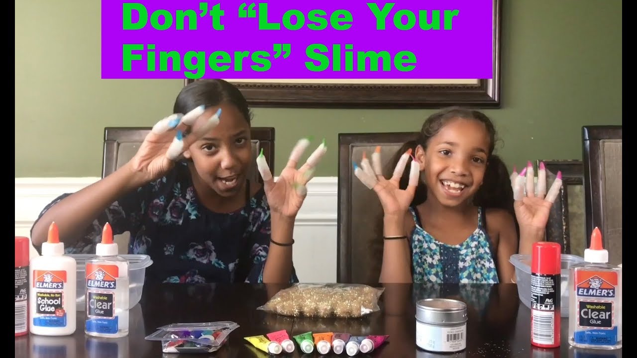 Don't "lose your finger" slime challenge! Fun - YouTube