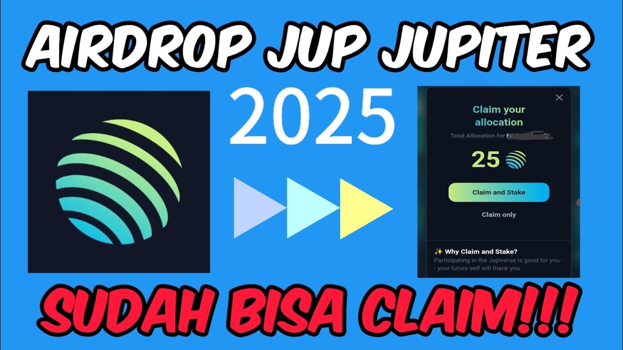 AIRDROP JUPITER JUP SUDAH BISA DI CLAIM, APAKAH JUPUARY 2025 JP LAGI ...