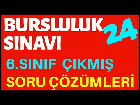6.Sınıf Bursluluk Sınavı Hazırlık Konu ve Soru Çözümleri #24