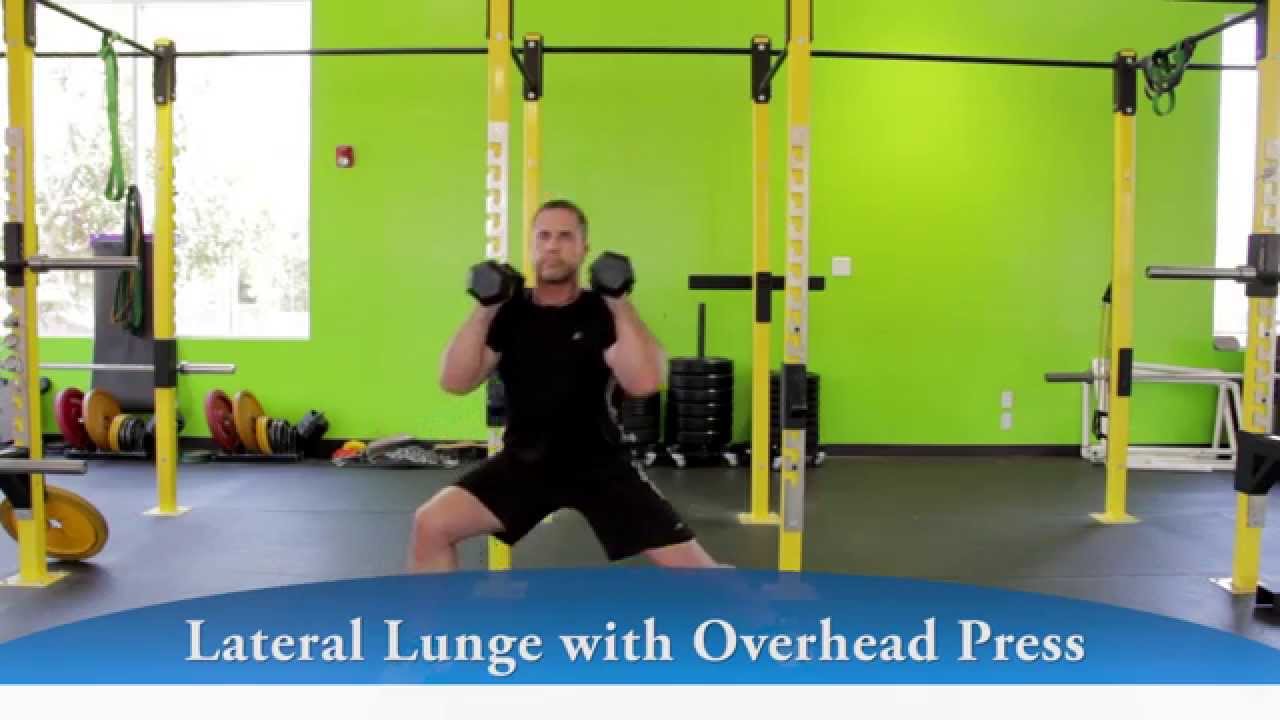 Lateral Lunge with Overhead Press - YouTube