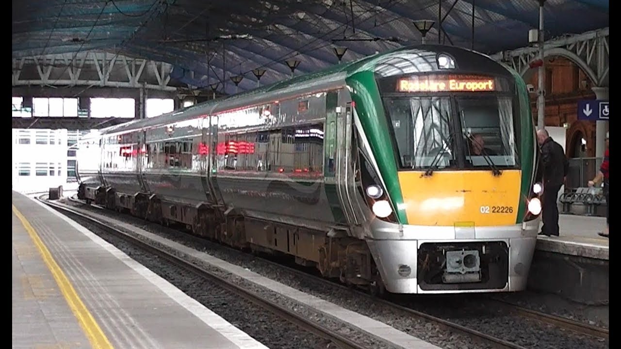 Irish Rail 22000 Class Intercity Train 22226 - Pearse Station, Dublin - YouTube