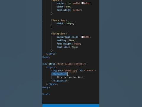 Figure Tag in HTML - YouTube