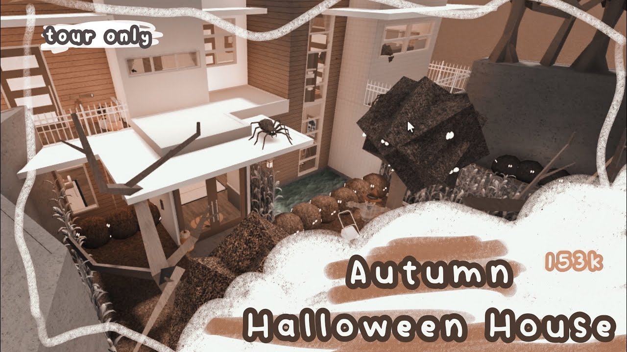 Autumn Halloween House // Tour Only // 153k // Roblox Bloxburg ...