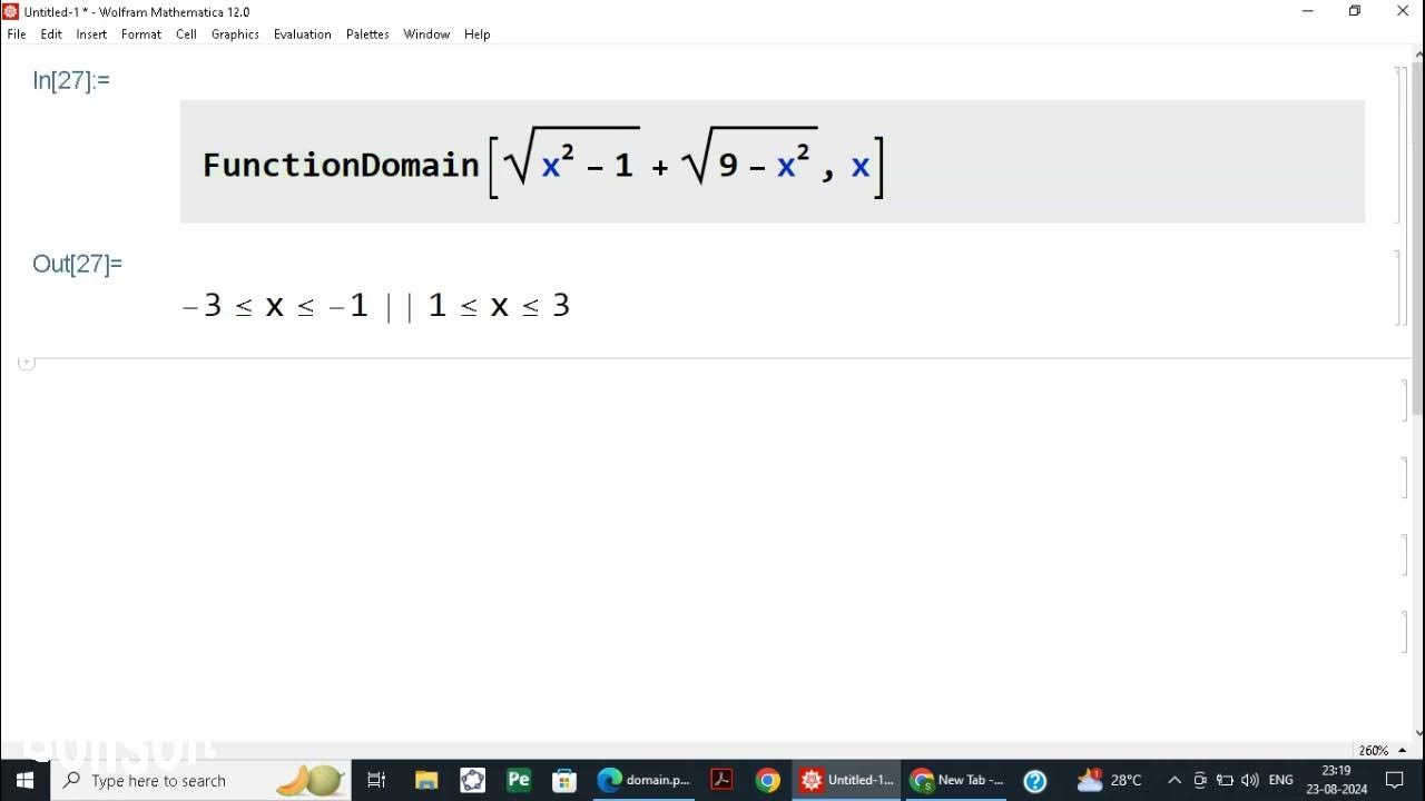 Wolfram Mathematica-Domain of Given Function - YouTube