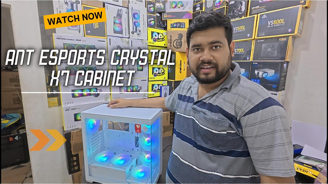 ANT ESPORTS CRYSTAL X7 WHITE CABINET REVIEW AND UNBOXING - YouTube