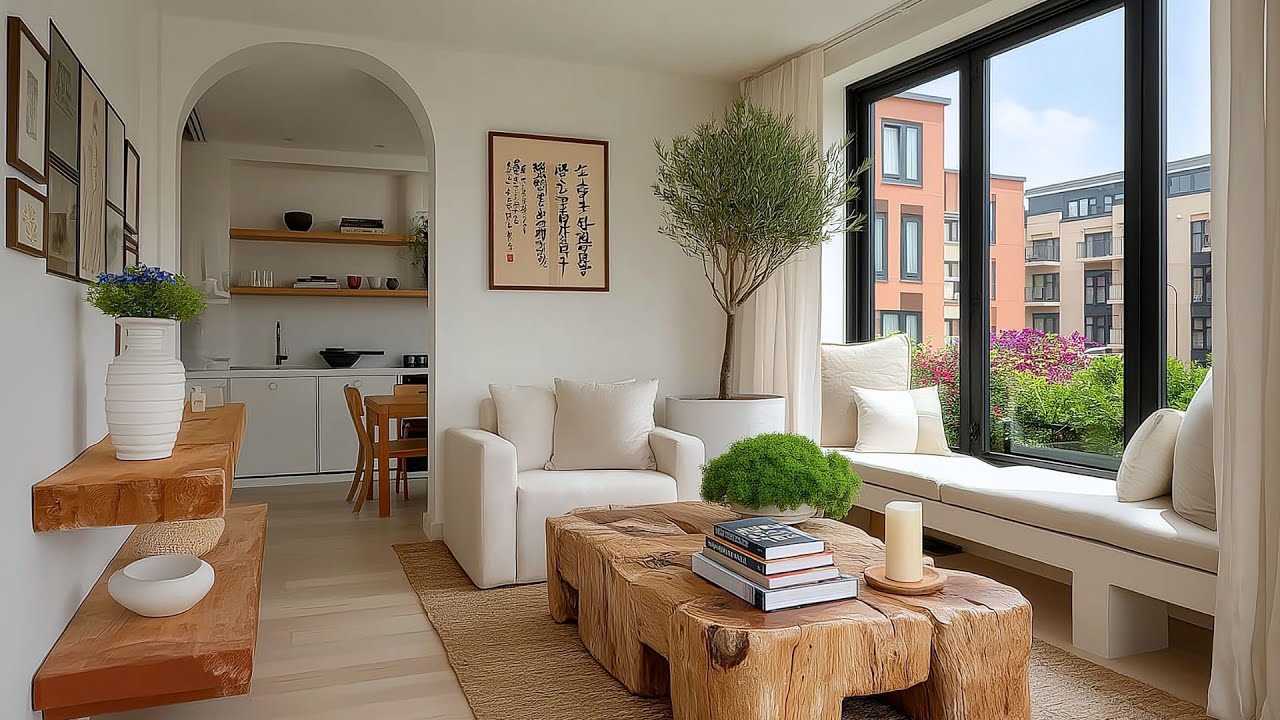 Modern Small Home Interior with a Cozy Lounge & Indoor Garden Oasis ...