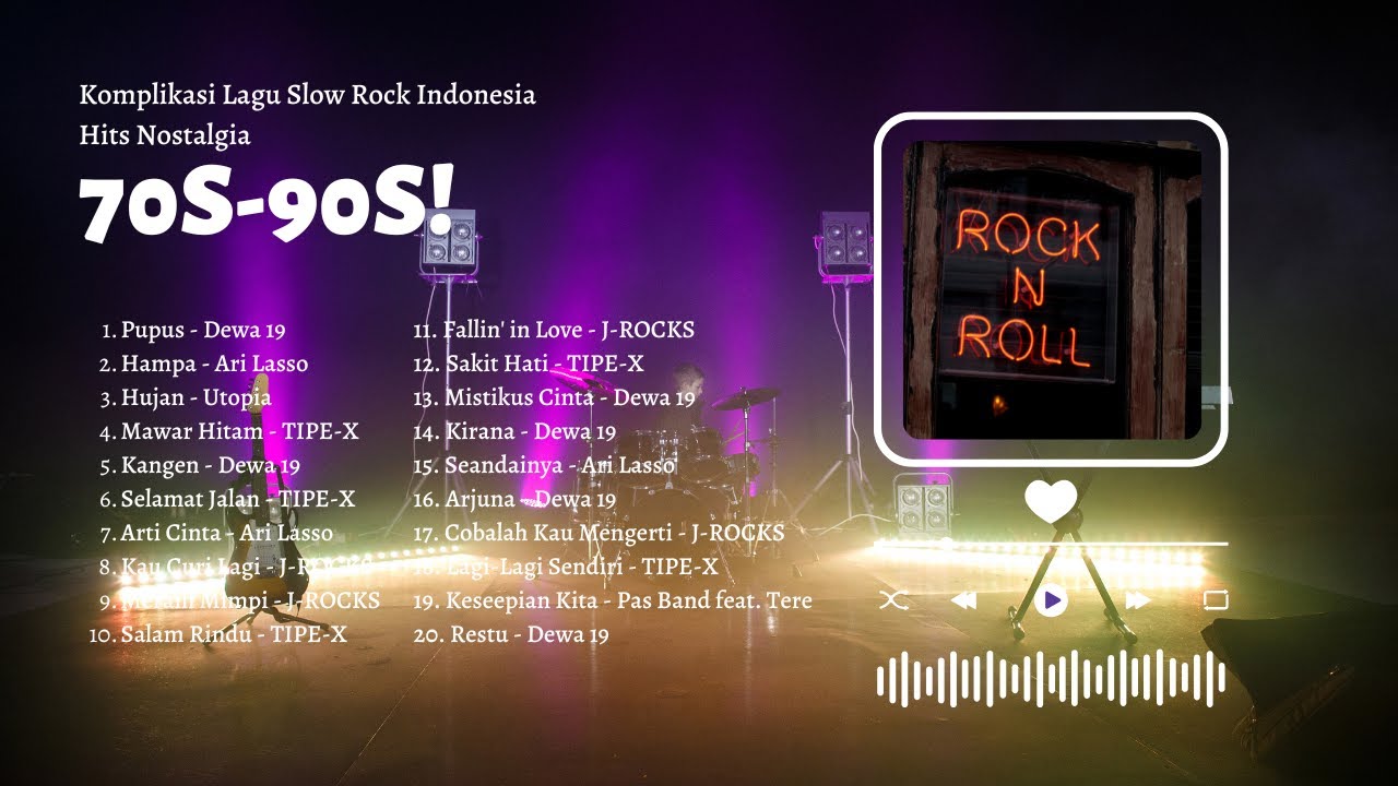 Kompilasi Lagu Slow Rock Indonesia 90an 🎸 Hits Nostalgia Dewa 19, TIPE ...