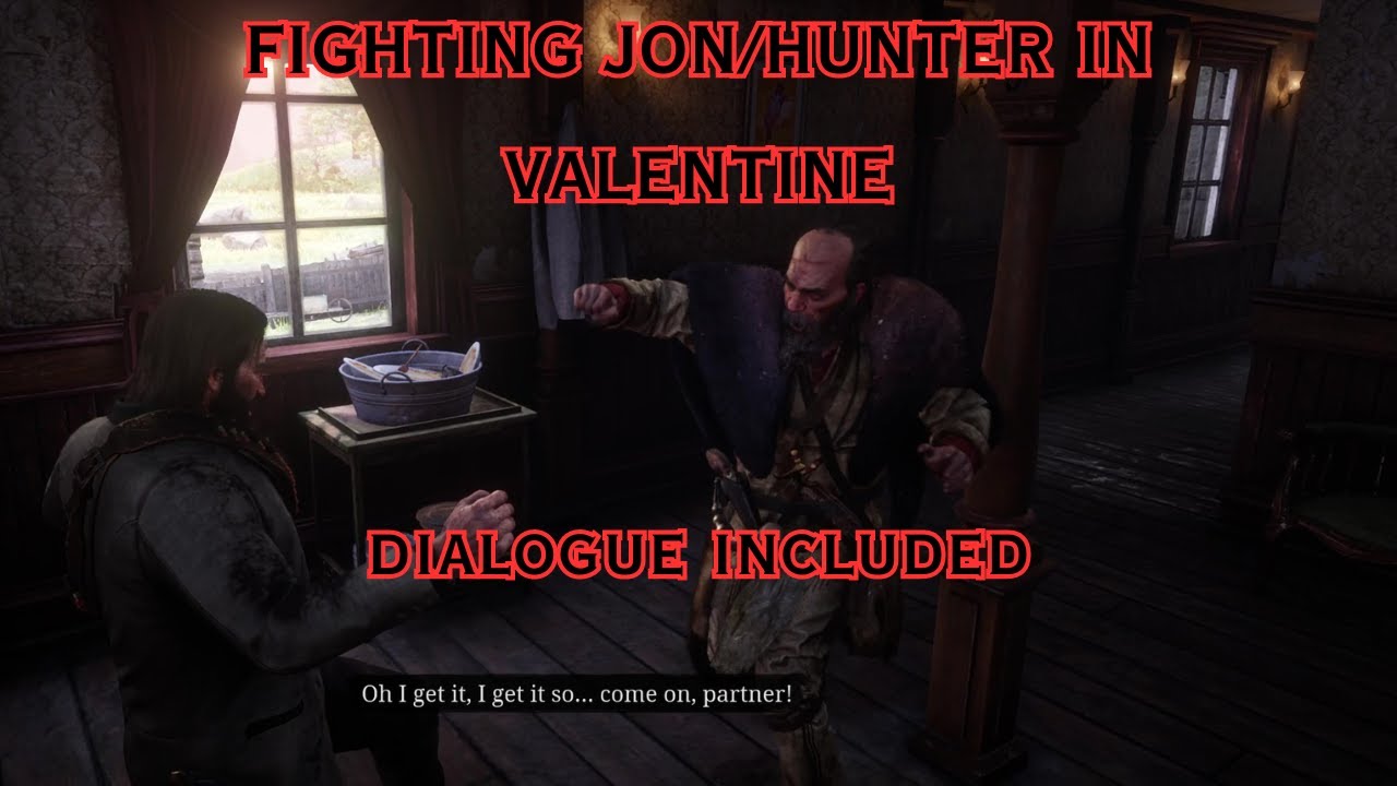 Fighting Jon/Hunter In Valentine Again - Dialogue Included - RDR2 - YouTube