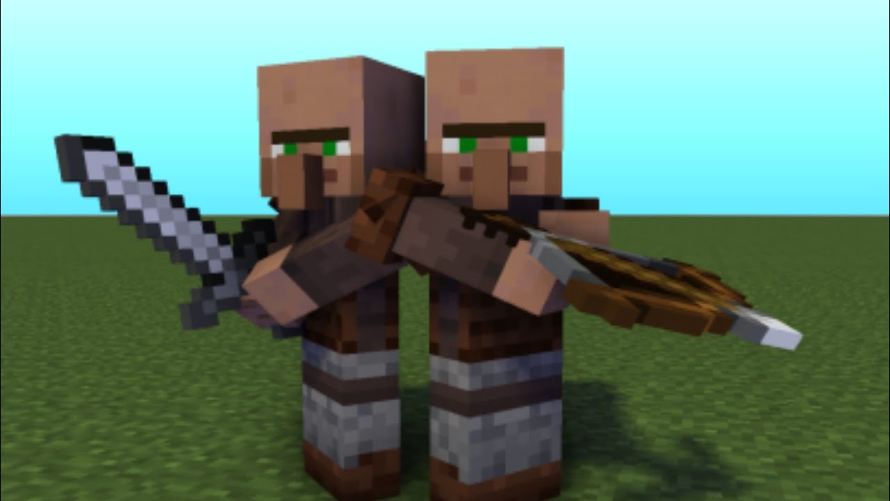 Villager soldier mod in Minecraft pocket edition - YouTube