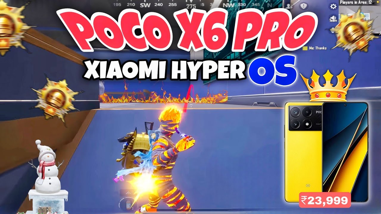 Poco x6 pro🔥 xiaomi hyper oS 1.0.8.0 update bgmi test🔥 - YouTube