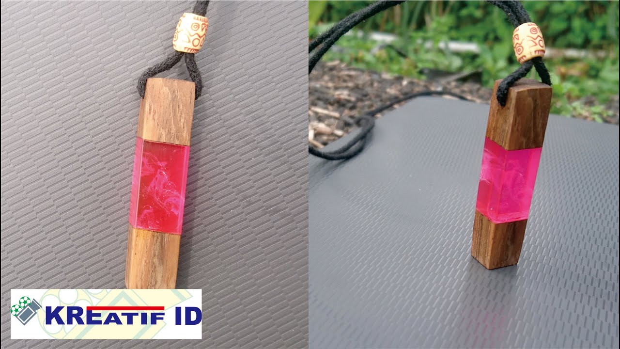 Kalung resin kayu / Membuat kerajinan dari resin / resin art - YouTube
