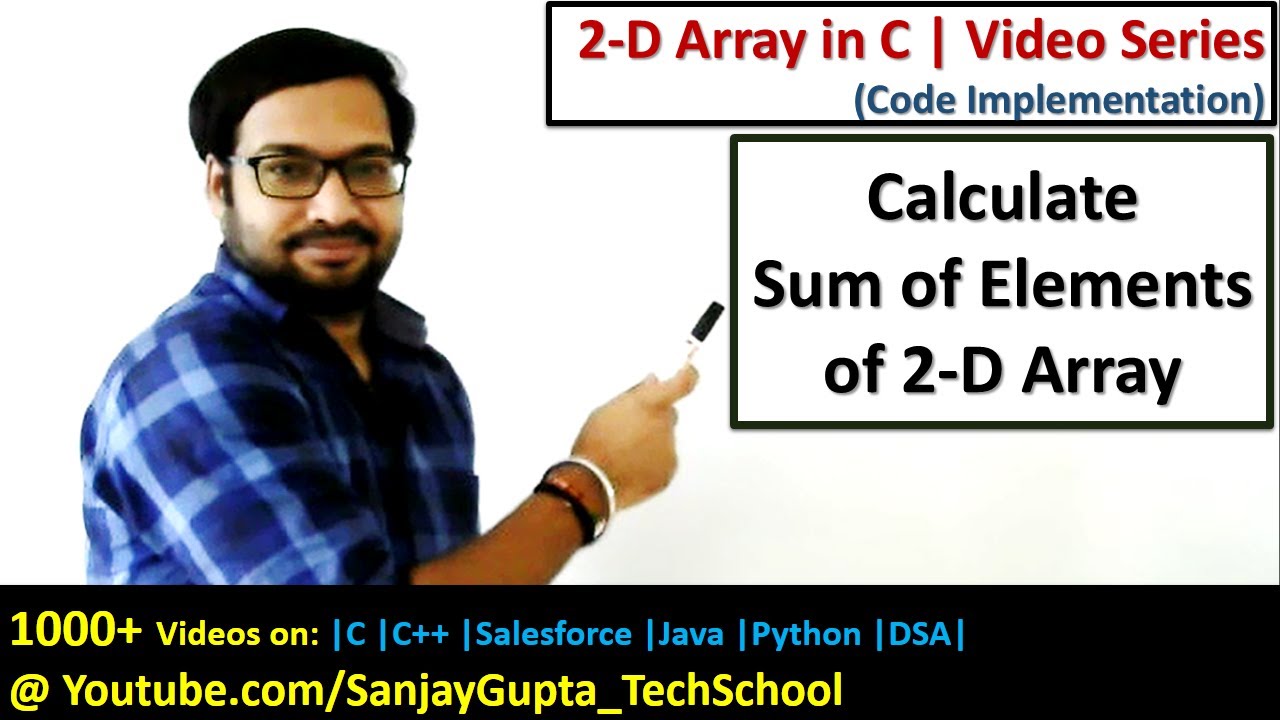 Sum Of 2 D Array Learn Easy C Programming Language Tutorials By 6493