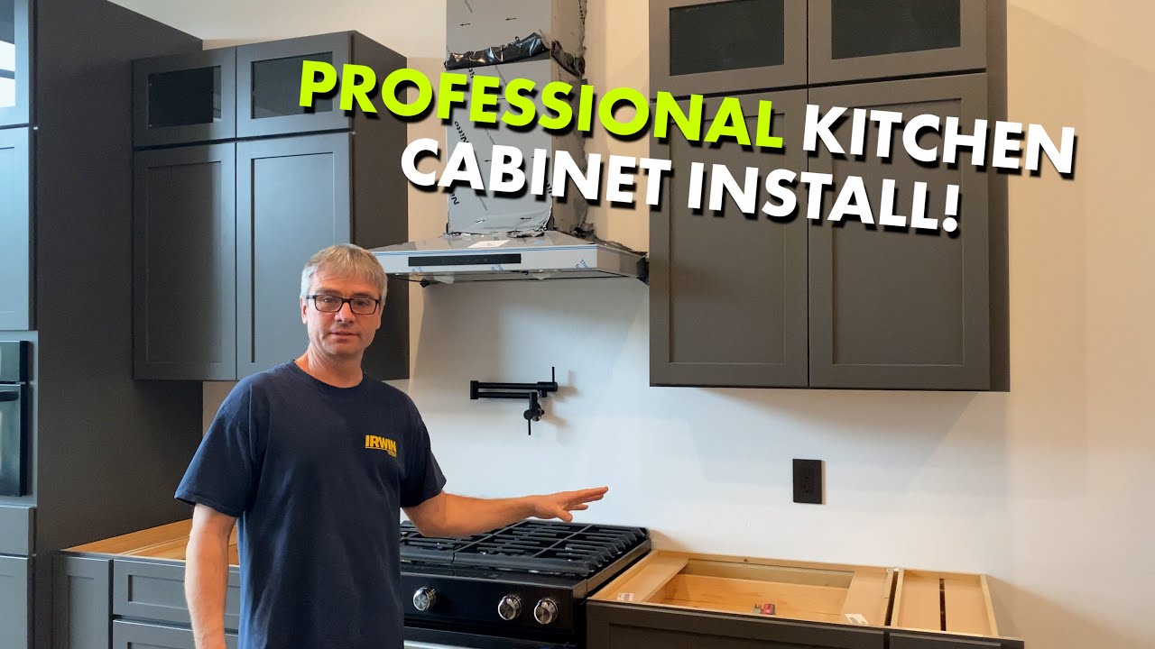 How to Install Kitchen Cabinets (Tips and Tricks) - YouTube