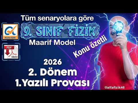9. SINIF FİZİK 2. DÖNEM 1. YAZILI PROVASI - 2026 + PDF + ÖZET