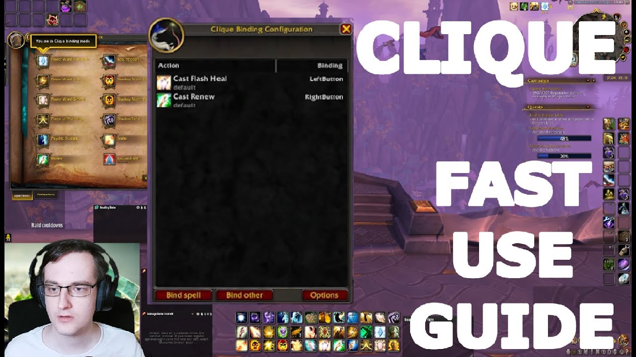 Clique - FAST use guide (Dragonflight 10.2.6 WoW addon) - YouTube