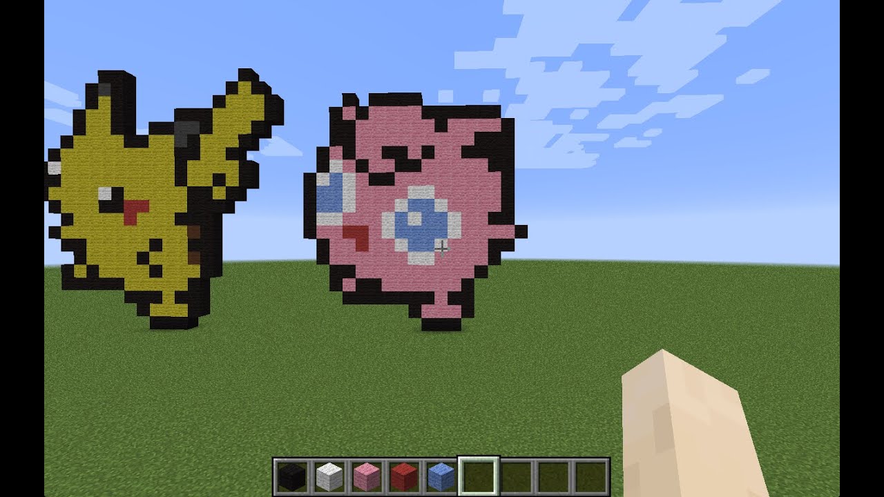 Minecraft - 039 Jigglypuff (Pixel Art) (Build) - YouTube