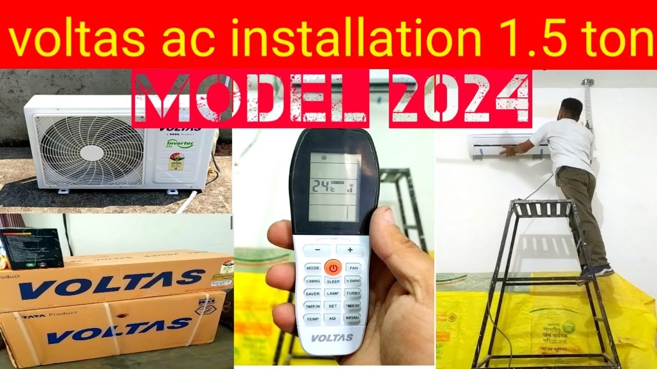 VOLTAS SPLIT AC INSTALLATION 1.5 TON // New model 2024 // - YouTube